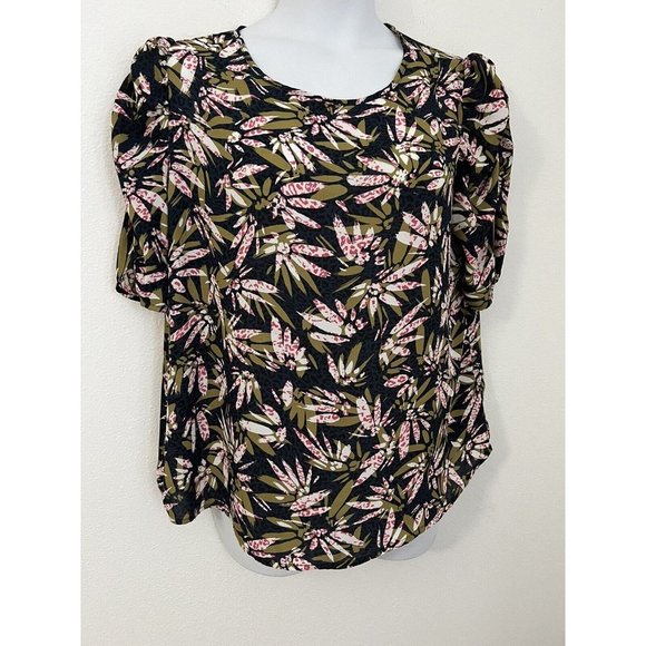 Zac & Rachel | Tops | Zac Rachel Blouse Womens Xl Floral Tropical Short ...